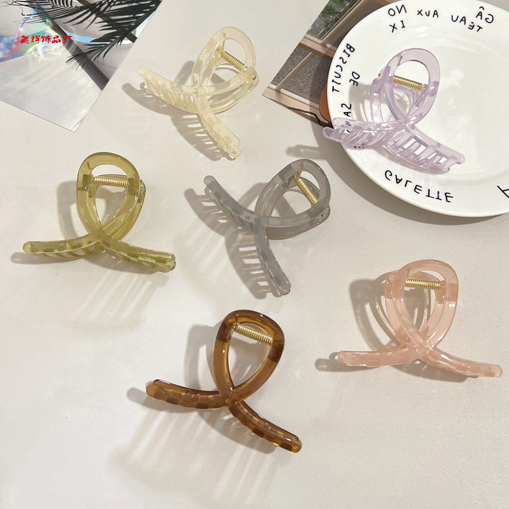 Jelly Hair Clamp Transparent Hair Claw Clips for Girls Hair Accessories ...