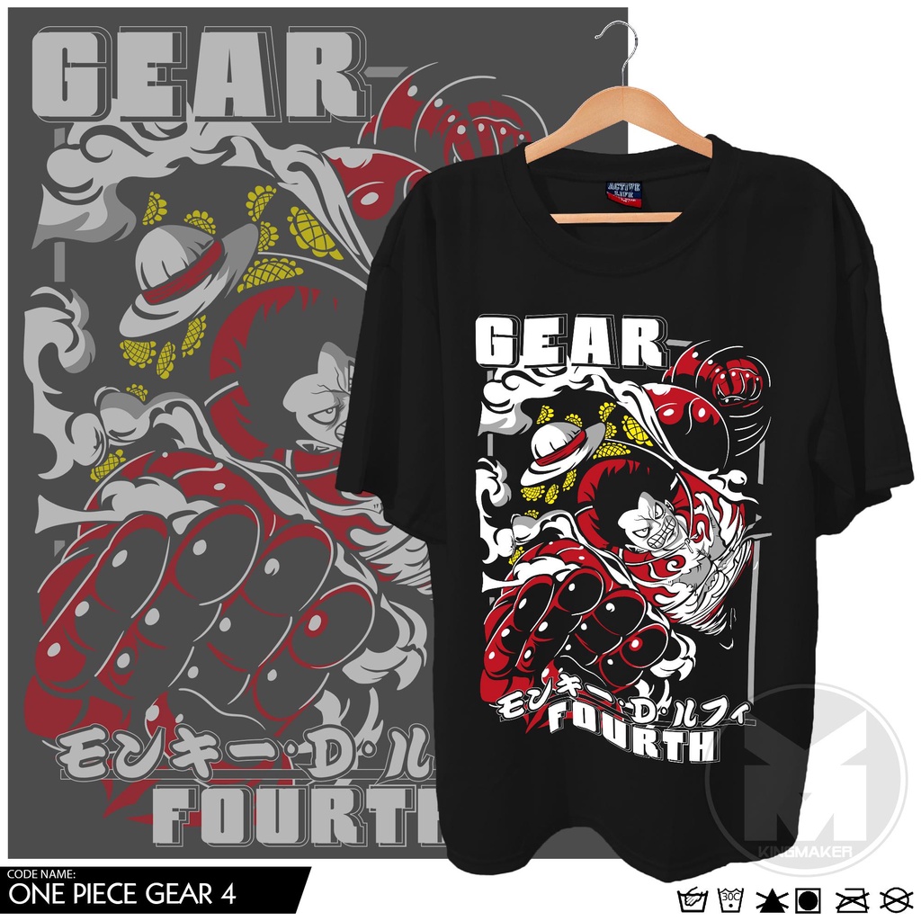 ONE PIECE GEAR 4 Design T-shirt with DTF (Direct to Film) Anime ...