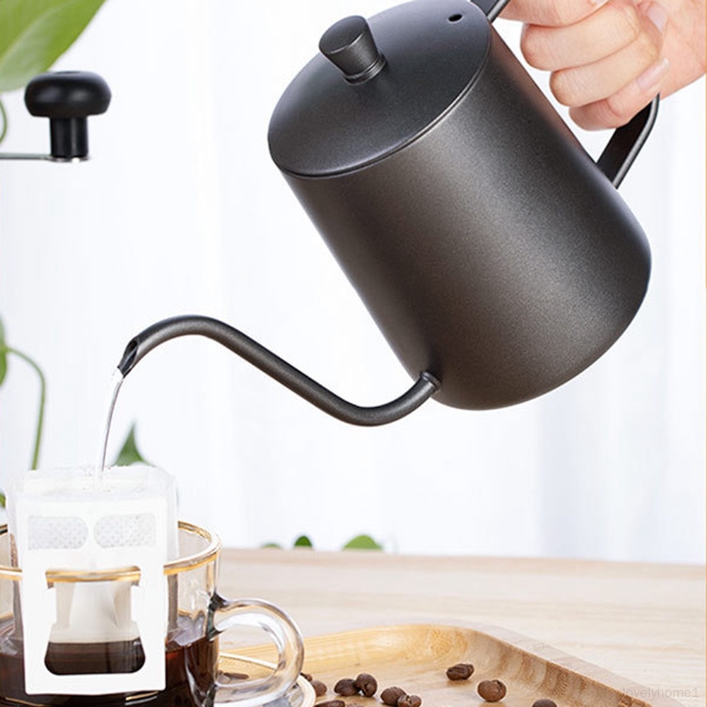 Stainless Steel Gooseneck Drip Kettle Coffee Tea Pot with Long Spout ...