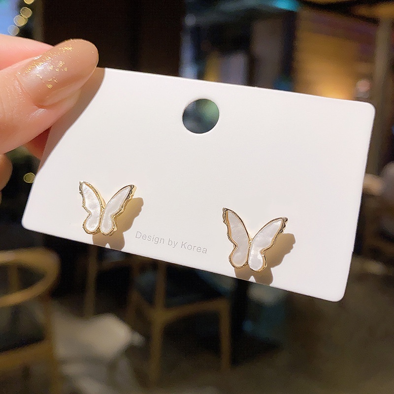 925 Korean Edition Fritillaria Butterfly Earings for Women Hikaw Summer ...