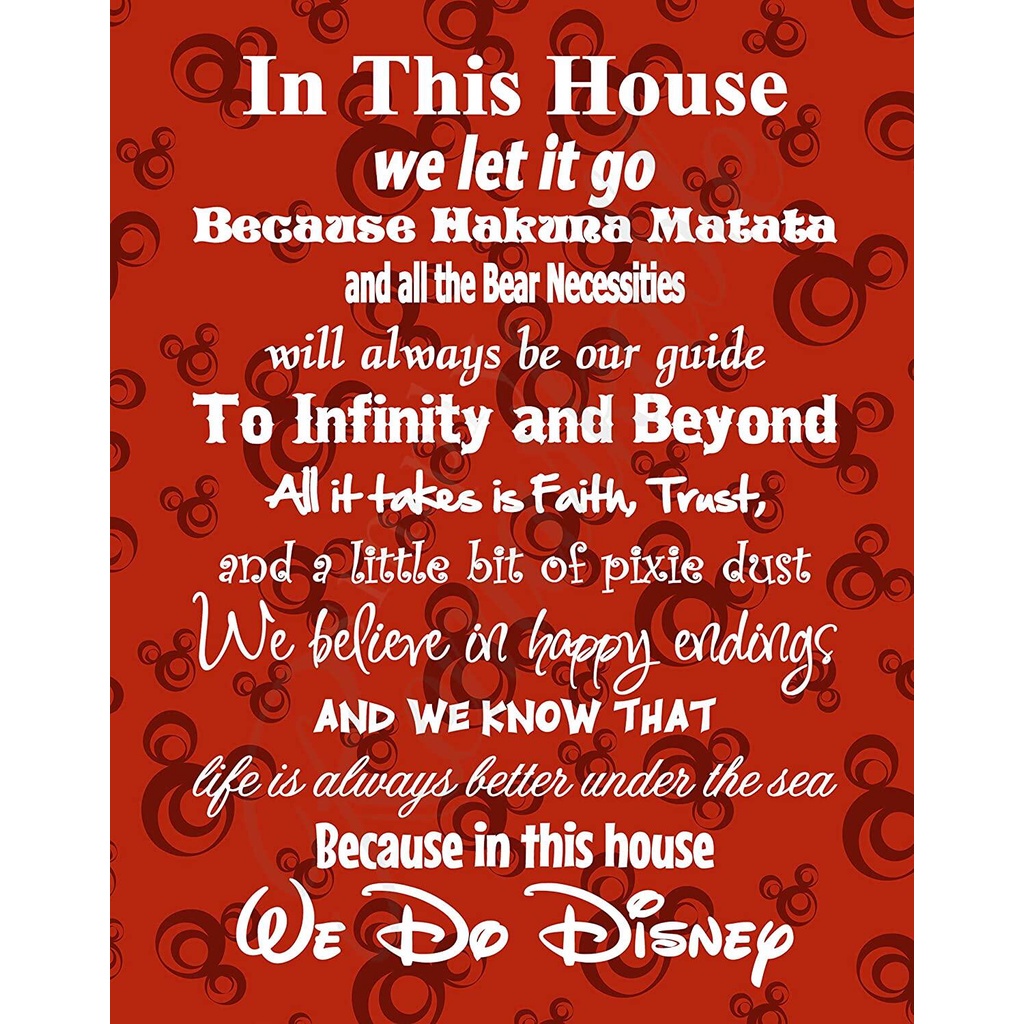 In This House We Do Cartoon Poster Print Photo Quality Made In Usa ...