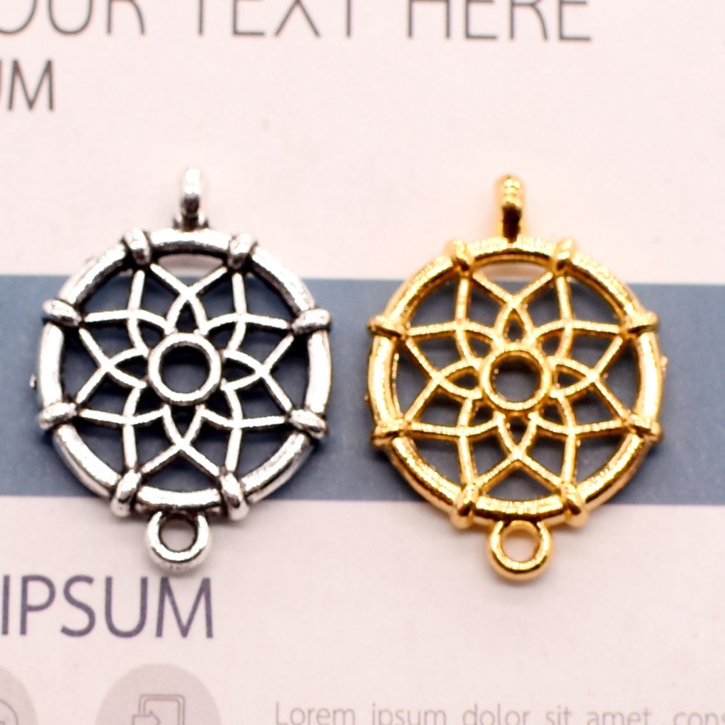 Alloy Accessories Antique Silver Double Hanging Dreamcatcher Diy ...