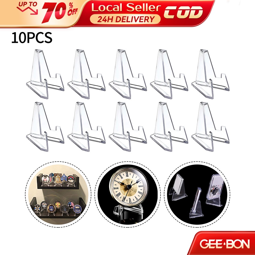 GEEBON 10pcs Acrylic Medal Badge Display Stand Coin Stand | Shopee ...