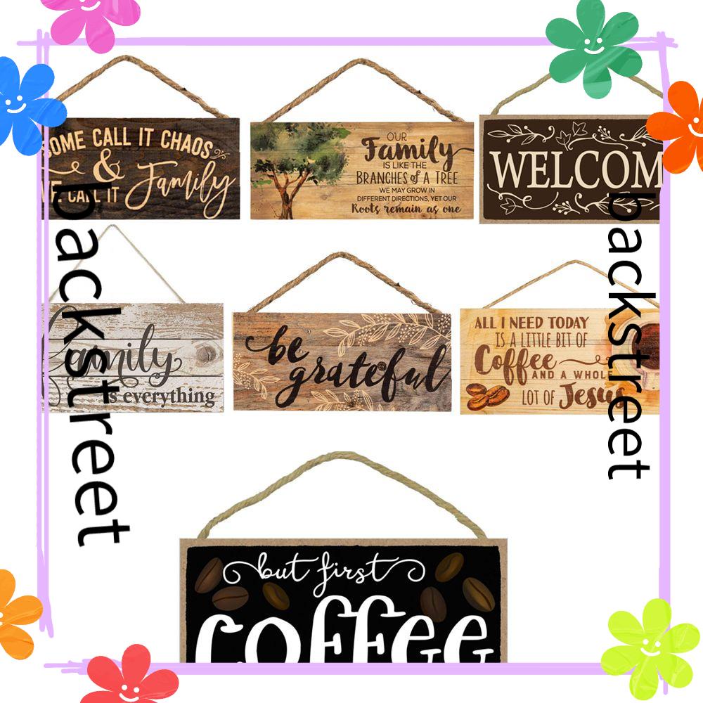 BACKSTREET Welcome Plaques Rustic Home Wall Pediments Hanging Family ...