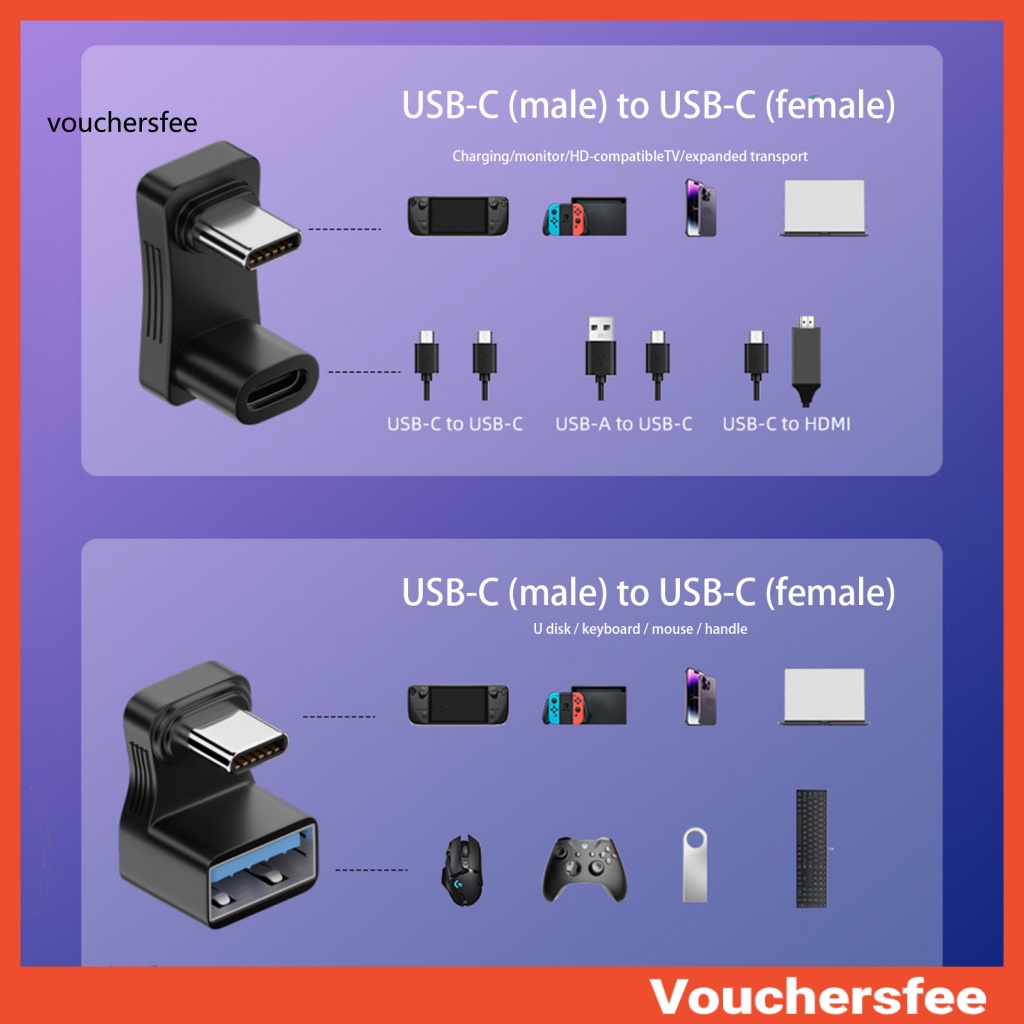 [VOU] 100W Type-C OTG Adapter 4K 60Hz Resolution 10Gbps High Speed Data ...
