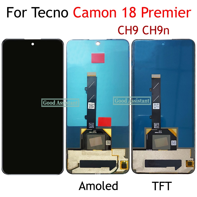 Original Amoled / TFT Black 6.7 inch For Tecno Camon 18 Premier CH9 ...