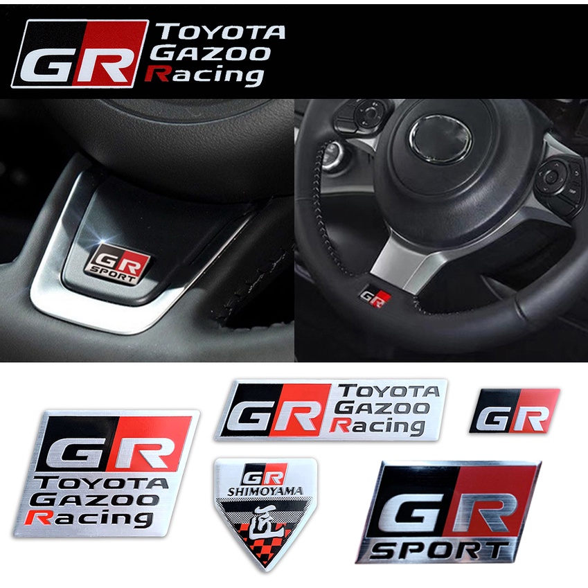 TOYOTA GR Gazoo Racing Metal Logo Car Emblem Sticker Body Accessories ...
