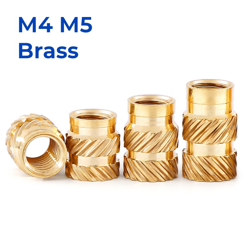 M4 M5 Brass Insert Nut Double Twill Copper Nuts Hot Melt Knurled Thread ...