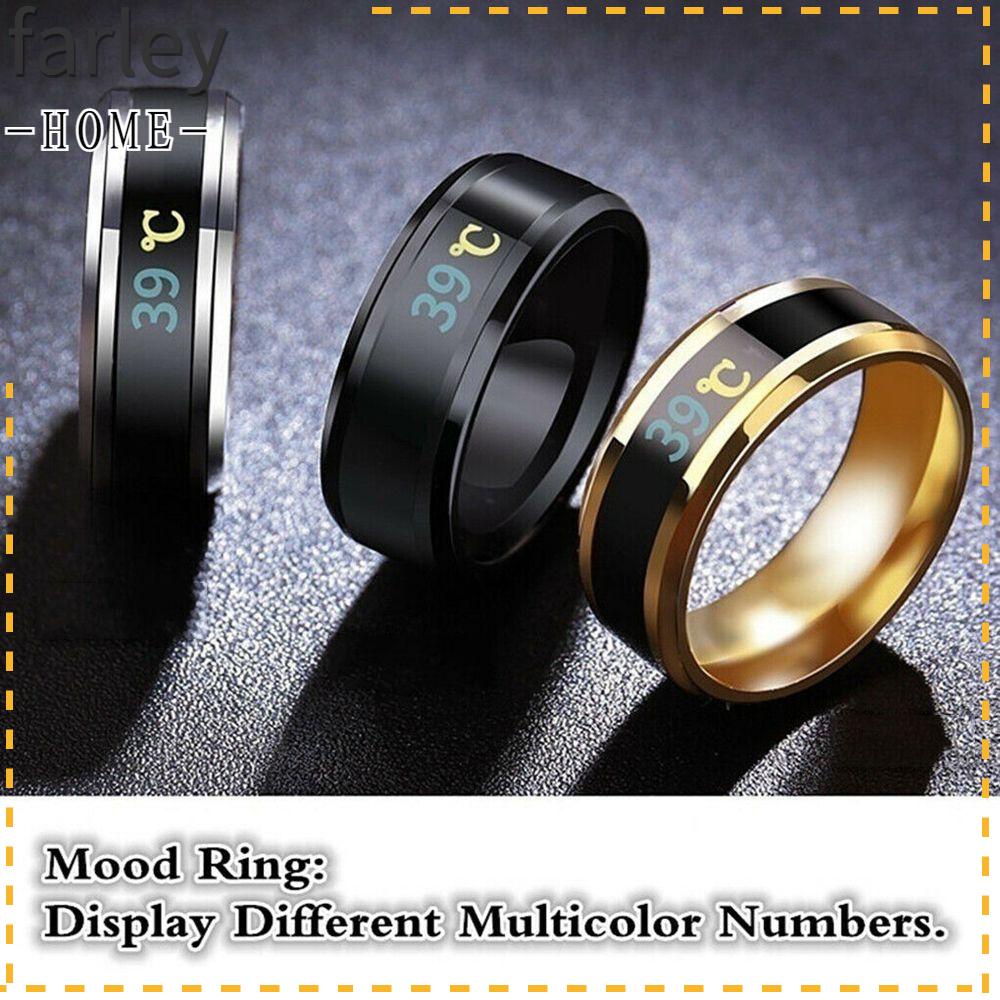FARLEY Hot Temperature Measurement Ring Magic Thermometer Display Mood ...