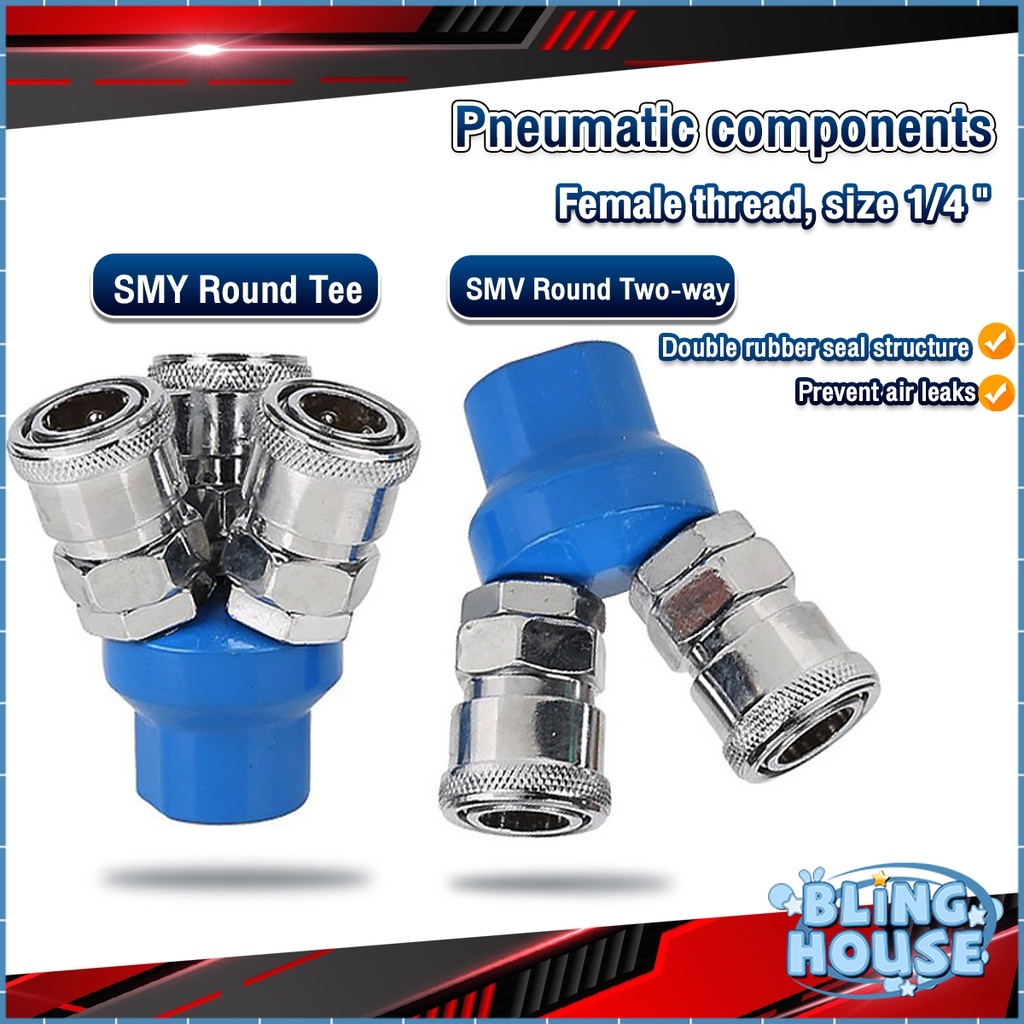 Pneumatic Components Air Compressor Type Quick Coupling Tee Air Pump ...