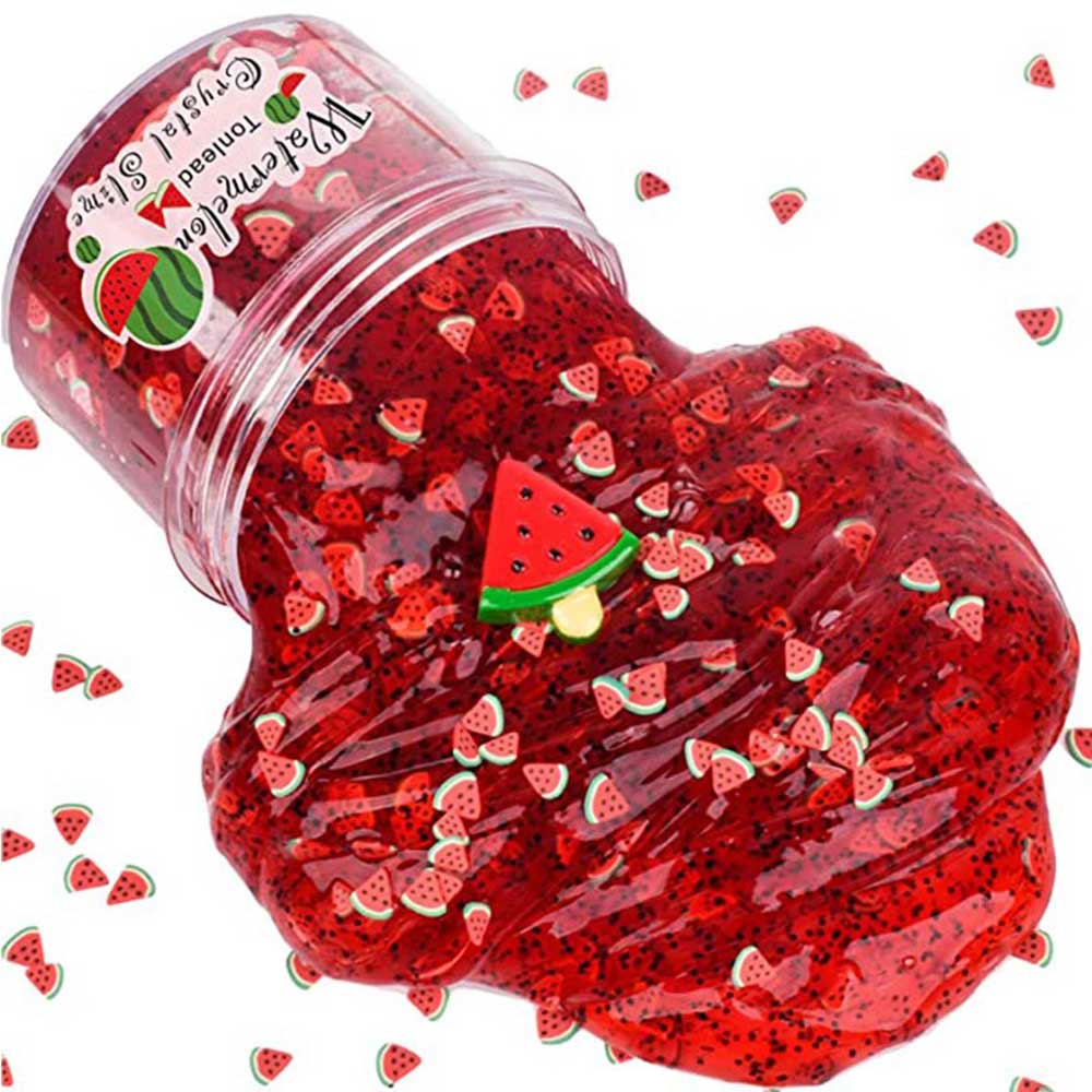 Crystal Mud Slime Decompression Toy (Red Watermelon+Sesame 70ml ...
