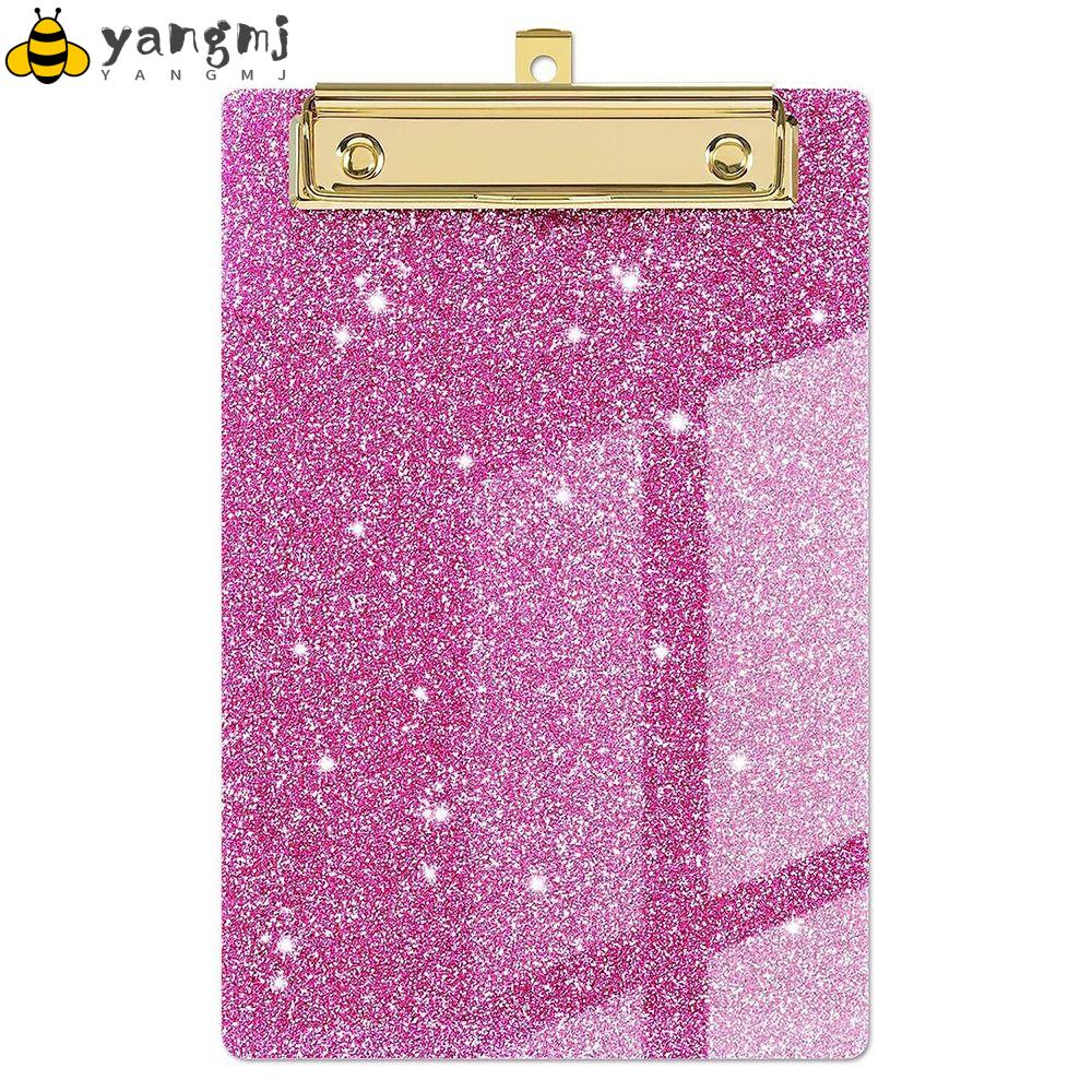 YANGMJ Acrylic Clipboards, Mental Clip Colored Writing Clip Board ...