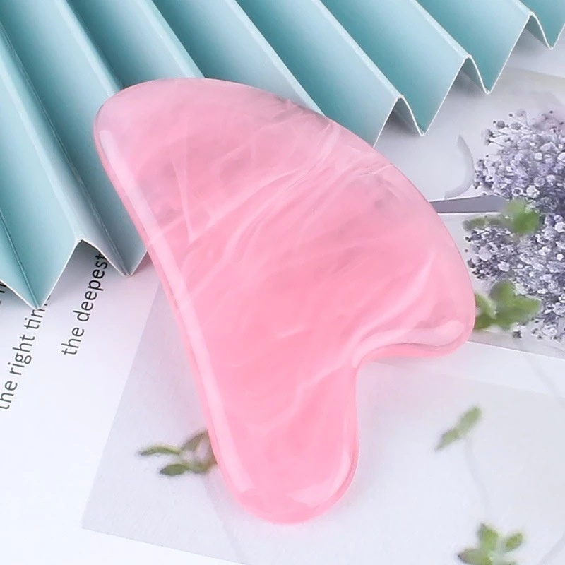 Resin Scraping Board Facial Guasha Anti Powder Crystal Jade Heart ...