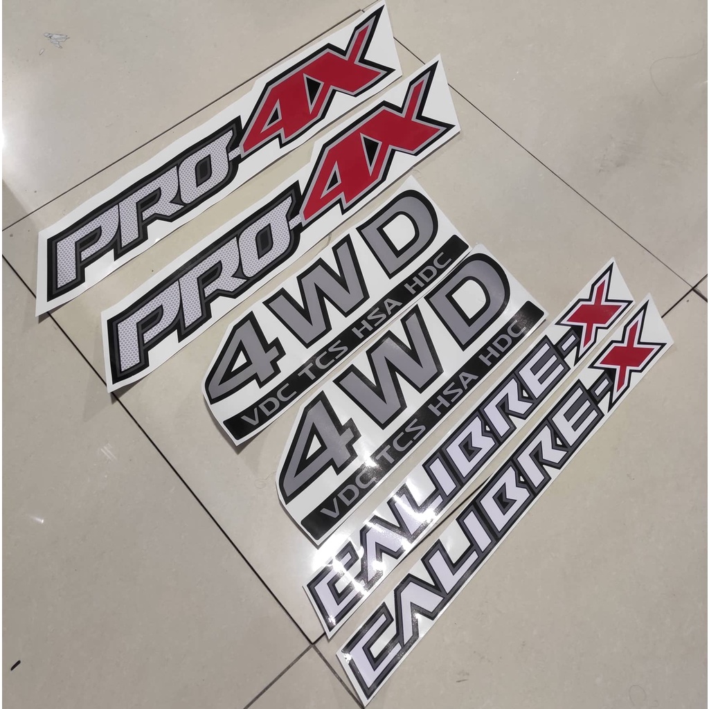 1Set Calibre-X and Pro4X , 4WD Printed Decals sticker 2PCS | Shopee ...