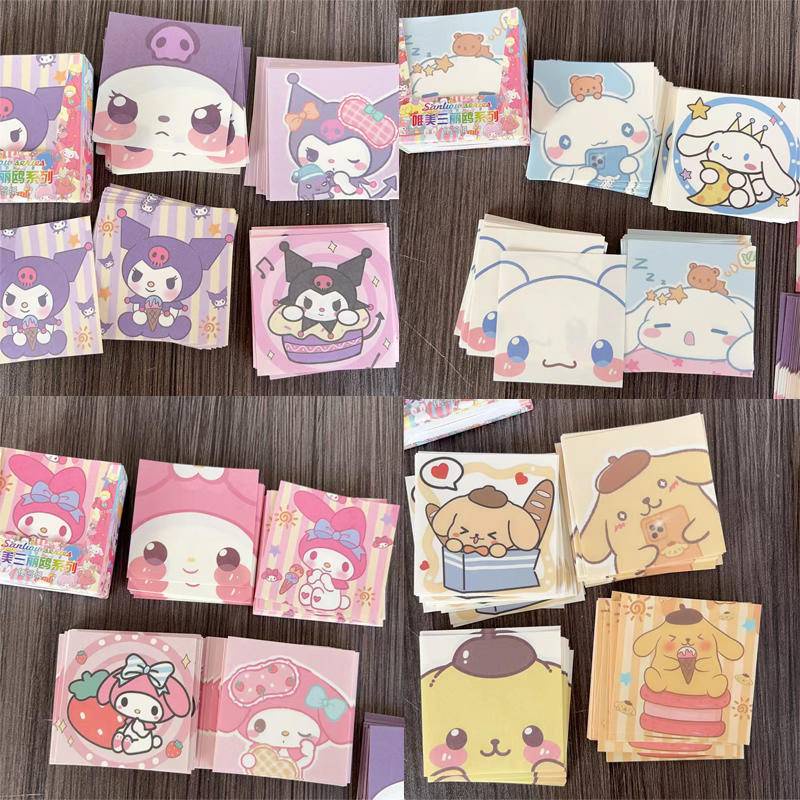 200pcs/lot Sanrio Memo Pads Material Paper Mymelody Kuromi Pochacco ...