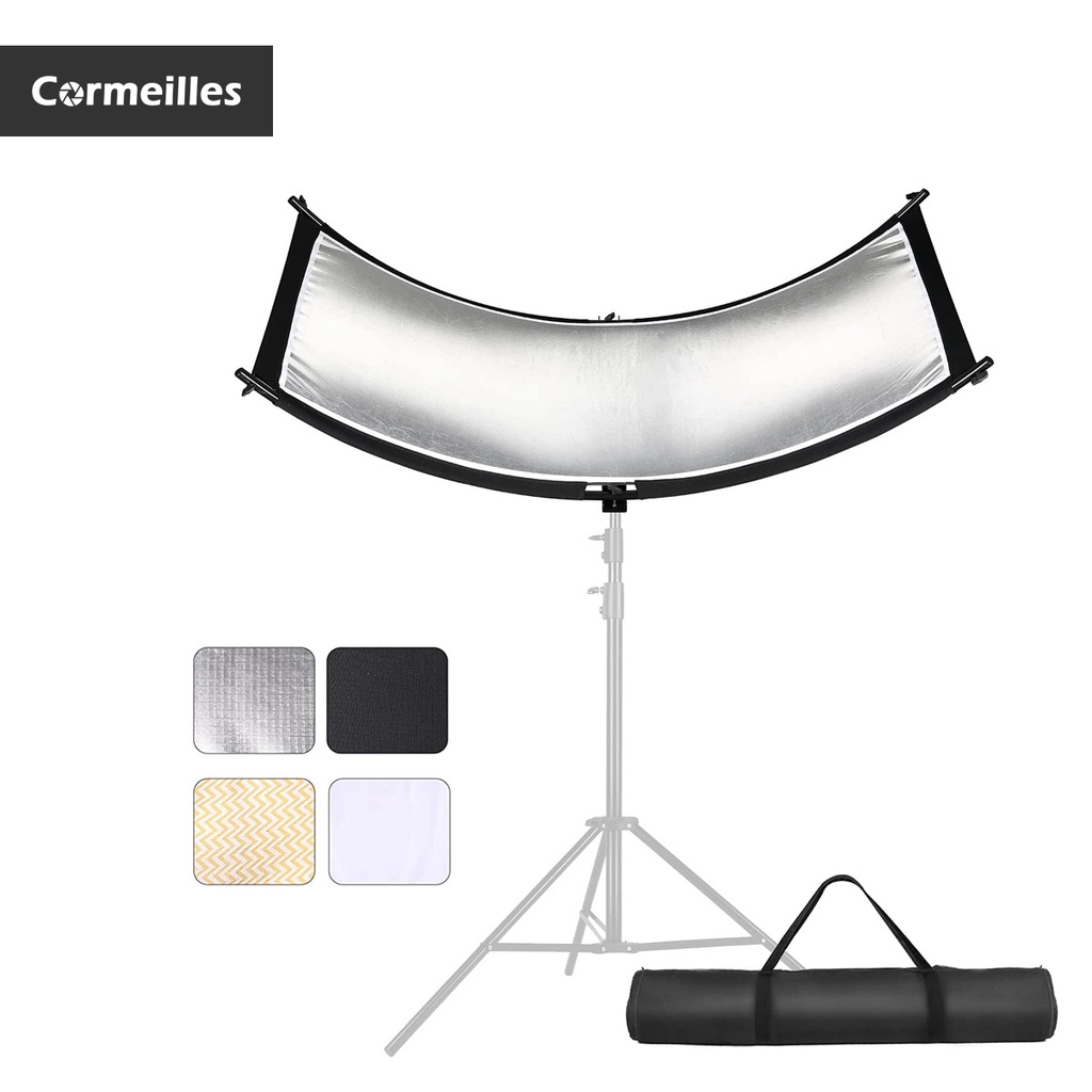 U-Shape Curved Light Reflector Adjustable Lighting Diffuser Kit Curved ...