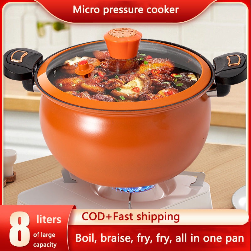 8L Micro Pressure Cooker original sale New style Stew Pot Non-stick Pan ...