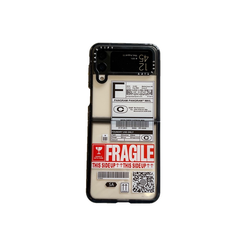 Samsung Z Flip 3/4 5G Phone Case Protective casetify Fragile Label DHL ...