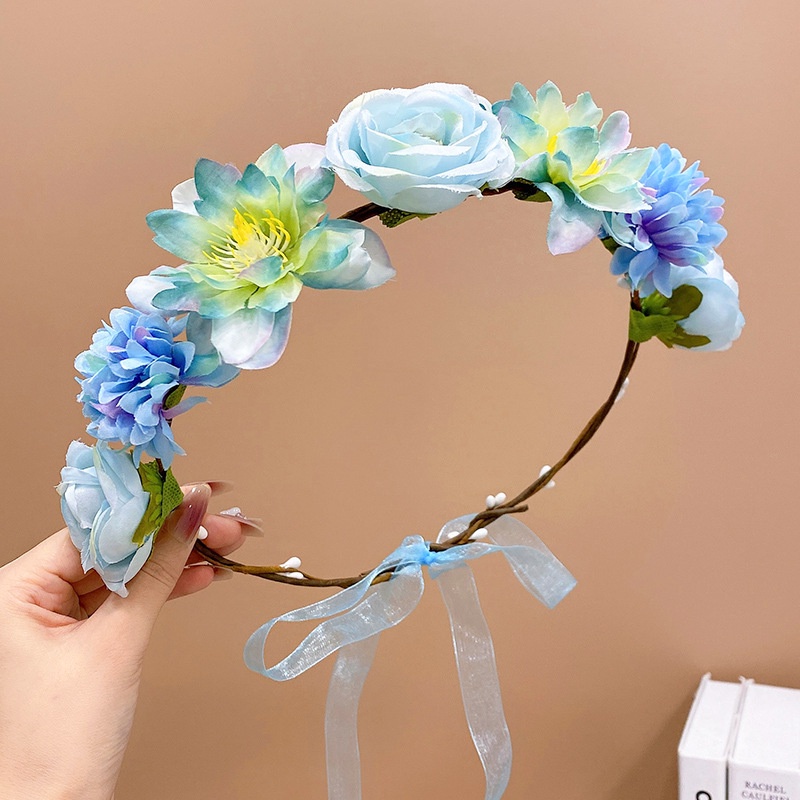 Flower Crowns Headband Girl Bridesmaid Flower Headpieces Hair Band ...