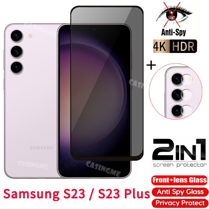 Samsung S23 S23+ 2023 Anti-Spy Full Cover Screen Protector Anti Peek ...