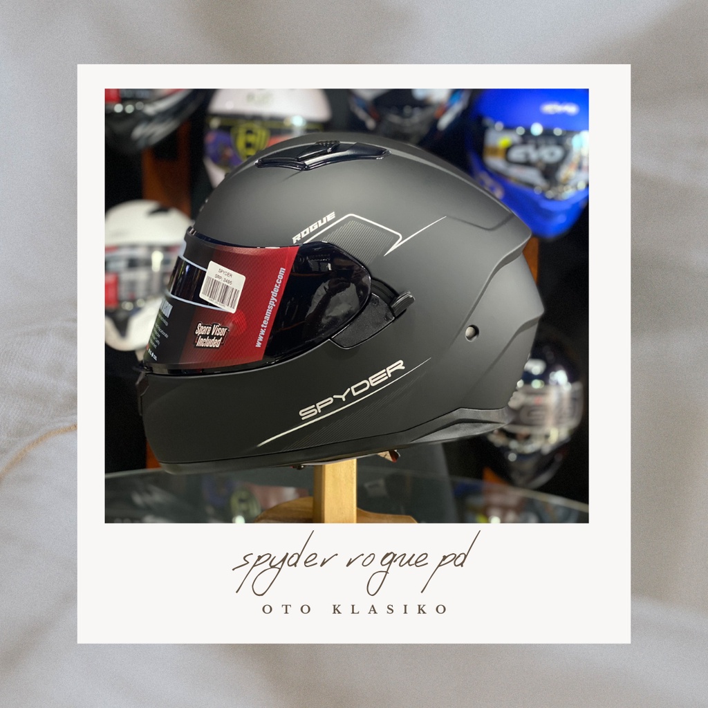 SPYDER FULLFACE DUAL VISOR HELMET ROGUE PD 3001MS | Shopee Philippines