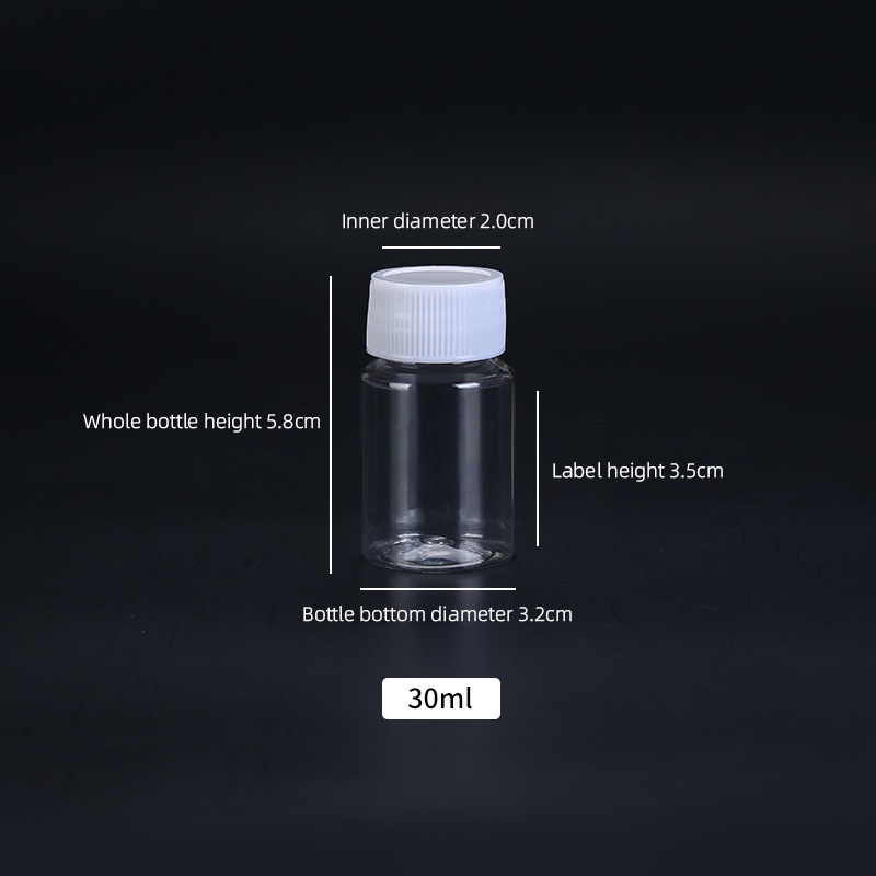 Plastic PET Clear Empty Seal Bottles Solid Powder Medicine Pill Vial ...