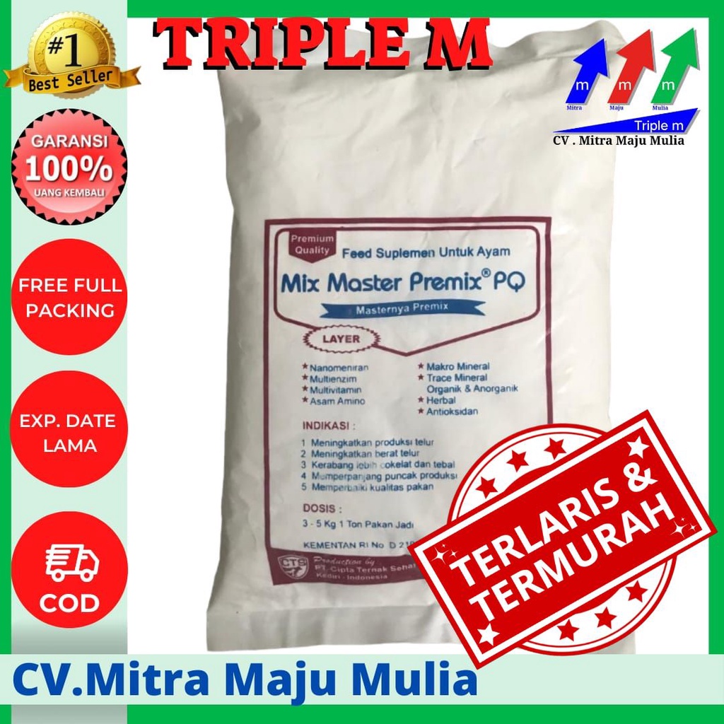 Mix MASTER PREMIX LAYER - Feed Supplement For 3M Laying Chicken ...