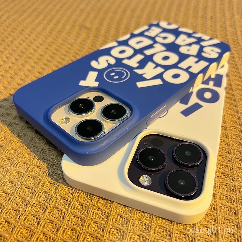 Mobile phone case simple English smiley face anti-fall and shockproof ...