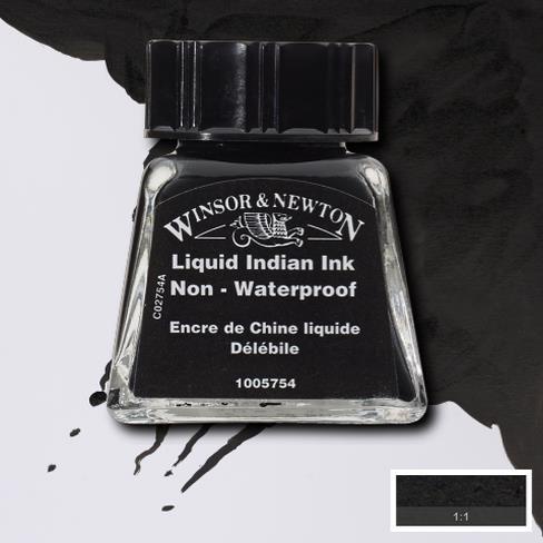 W&N DRAWING INKS - LIQUID INDIAN INK (NON-WATERPROOF) | Shopee Philippines