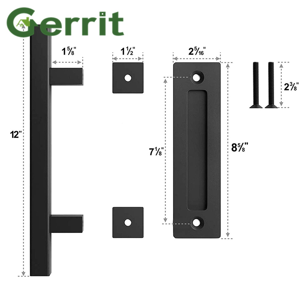 Solid Sliding Barn Door Pull Handle Wood Door Handle Black Door Handles ...