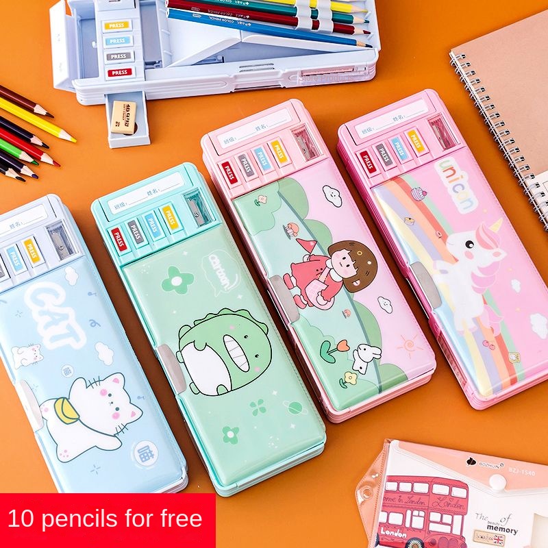 Cartoon Multifunctional Stationery Box for Pupils Children's Pencil ...
