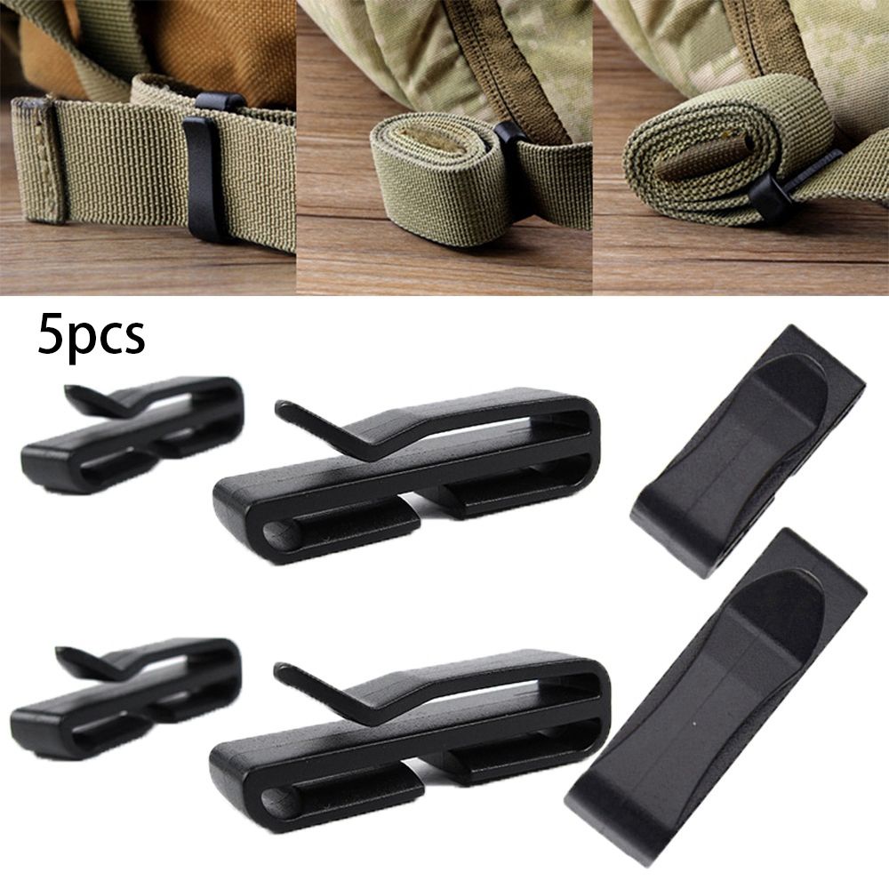 LUC 5 pcs Pack Molle Backpack Webbing Buckle Shoulder Strap End Clip ...