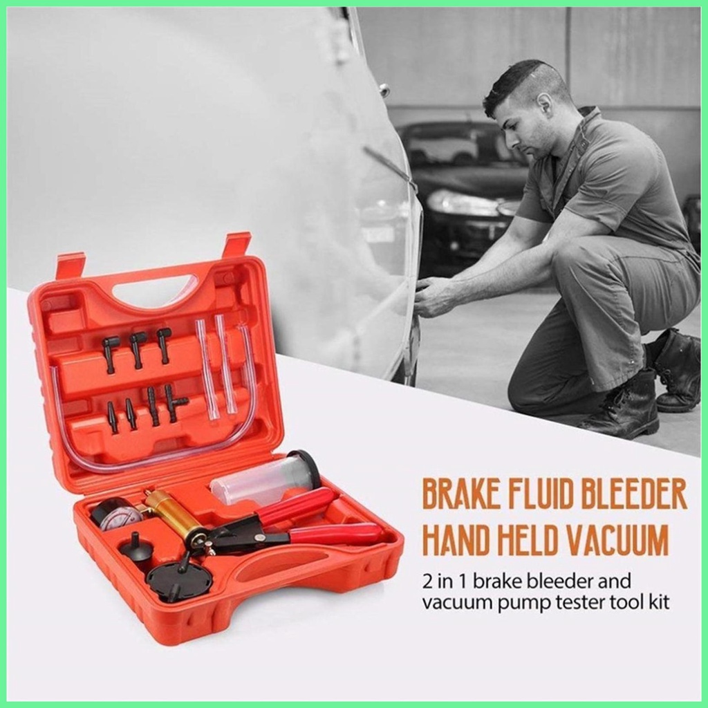 Vacuum Brake Bleeder Kit 2 in 1 Handheld Vacuum Pump Brake Bleeder Kit ...