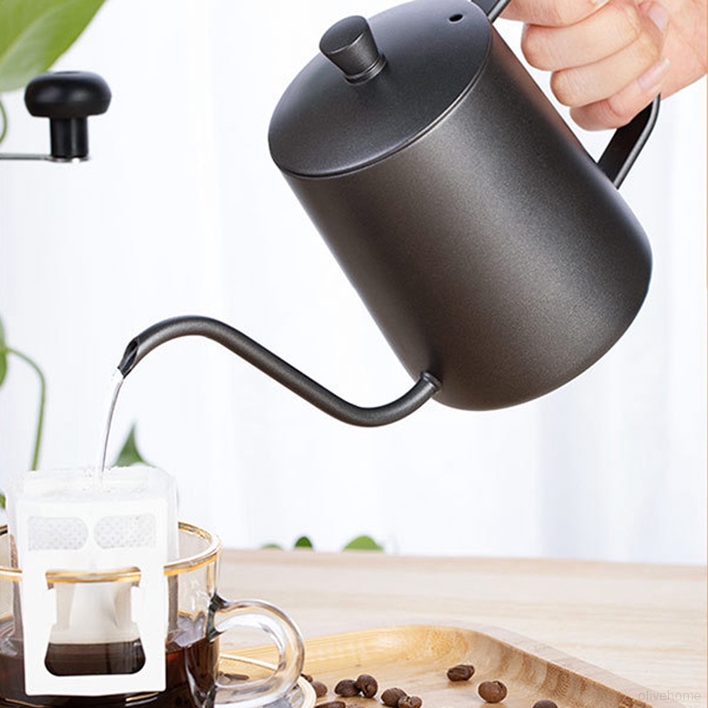 Pour-over Coffee Pot Stainless Steel Gooseneck Drip Kettle Swan Neck ...