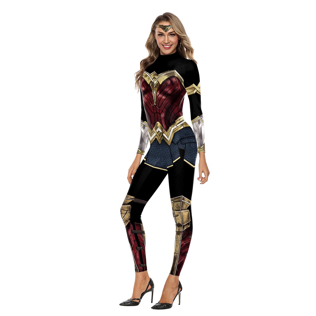 Superhero Wonder Woman Diana 3D Printed Jumpsuit Women Goddess Hero ...