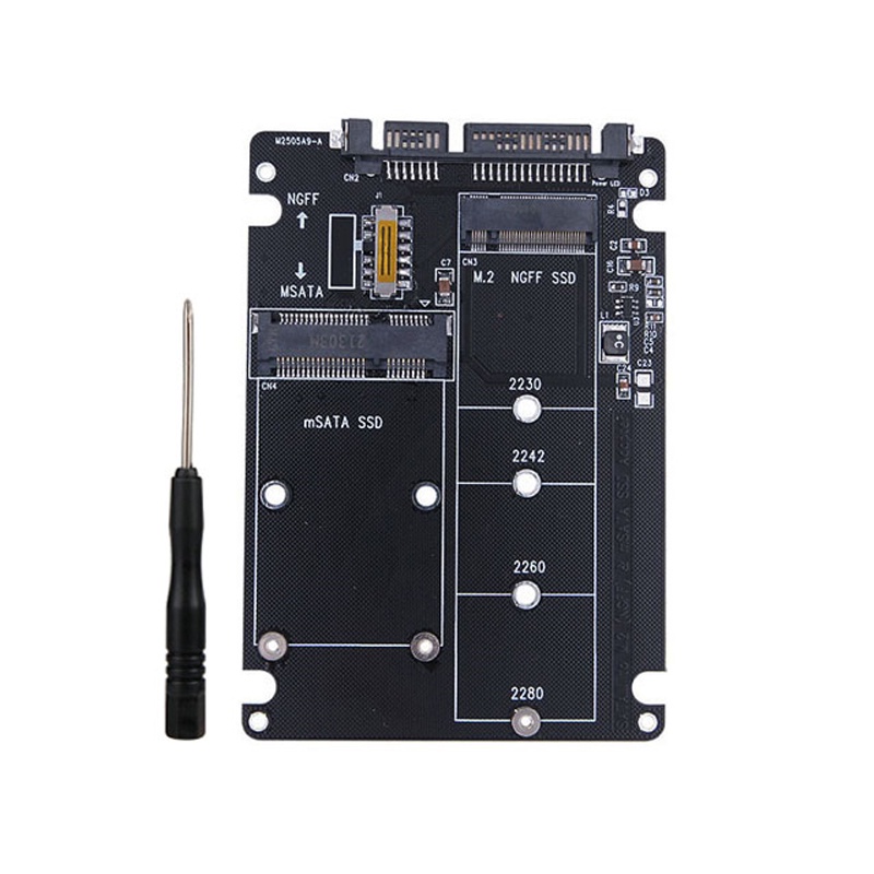 Adapter SSD M2 mSATA Adapter M2 SATA SSD mSATA SSD to SATA3.0 6Gbps ...