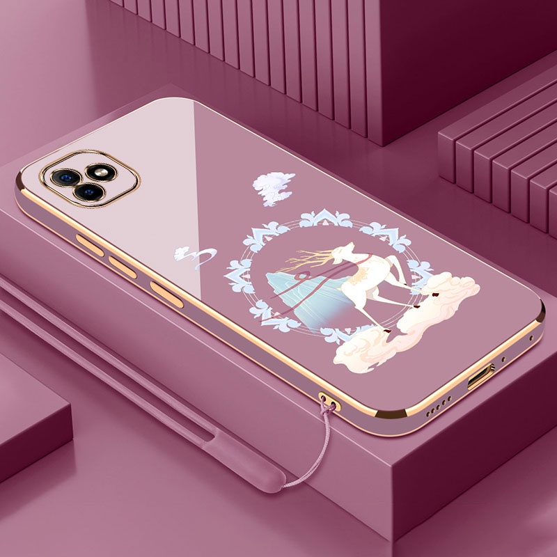 Casing Samsung A04 A04E TPU Elk Phone Case Ultra Thin Electroplated ...