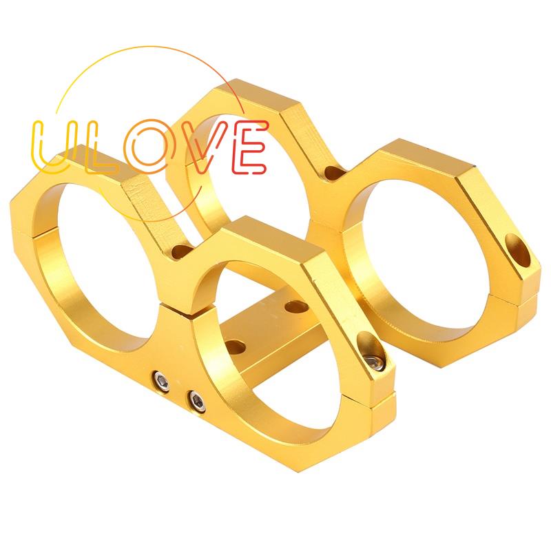 Gold 55-70mm Aluminum Dual Fuel Pump Clamp Cradle Mounting Bracket for ...
