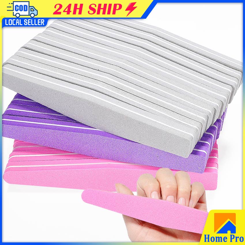 5/10PCS Nail File Blocks Sponge Buffer Nail Buffing Slim Crescent ...