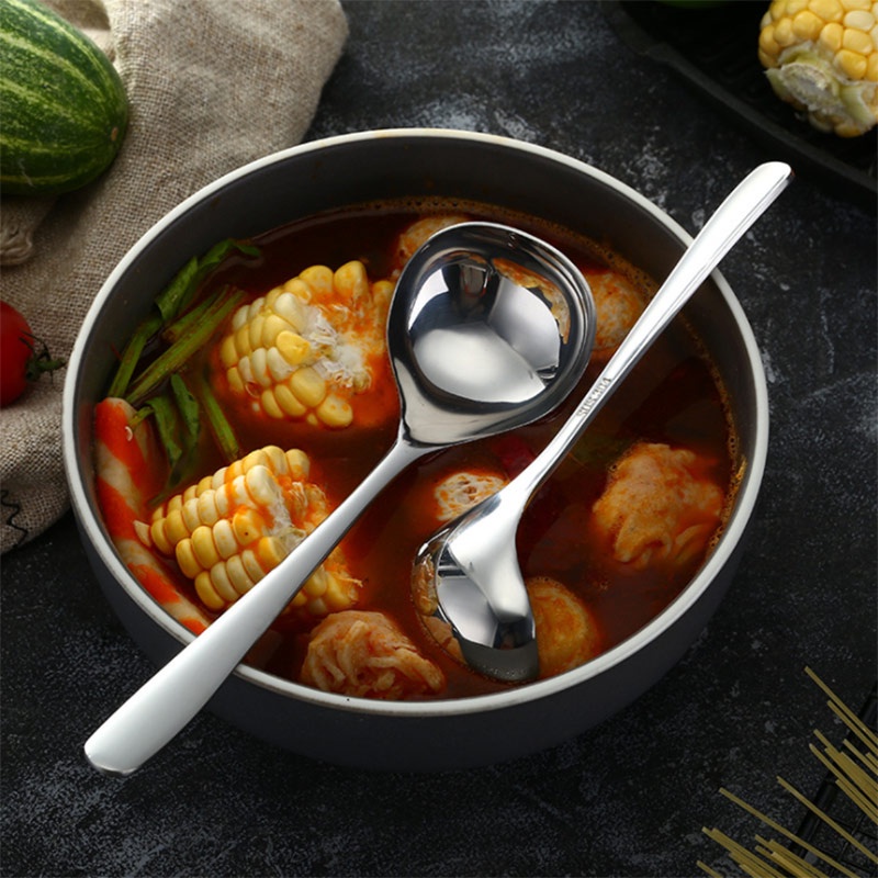 304 Stainless Steel Soup Spoon Deepen Thickened Large Capacity ...