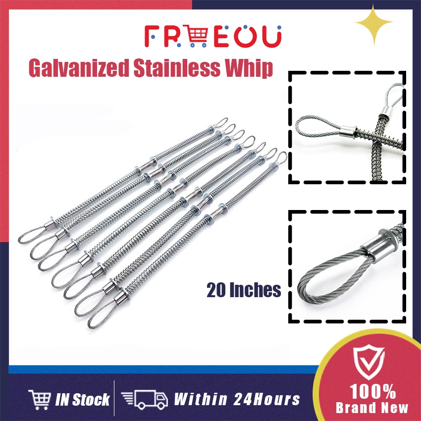 20 Inches Galvanized Stainless Whip Safety Rope Wire Anti-Dropping ...