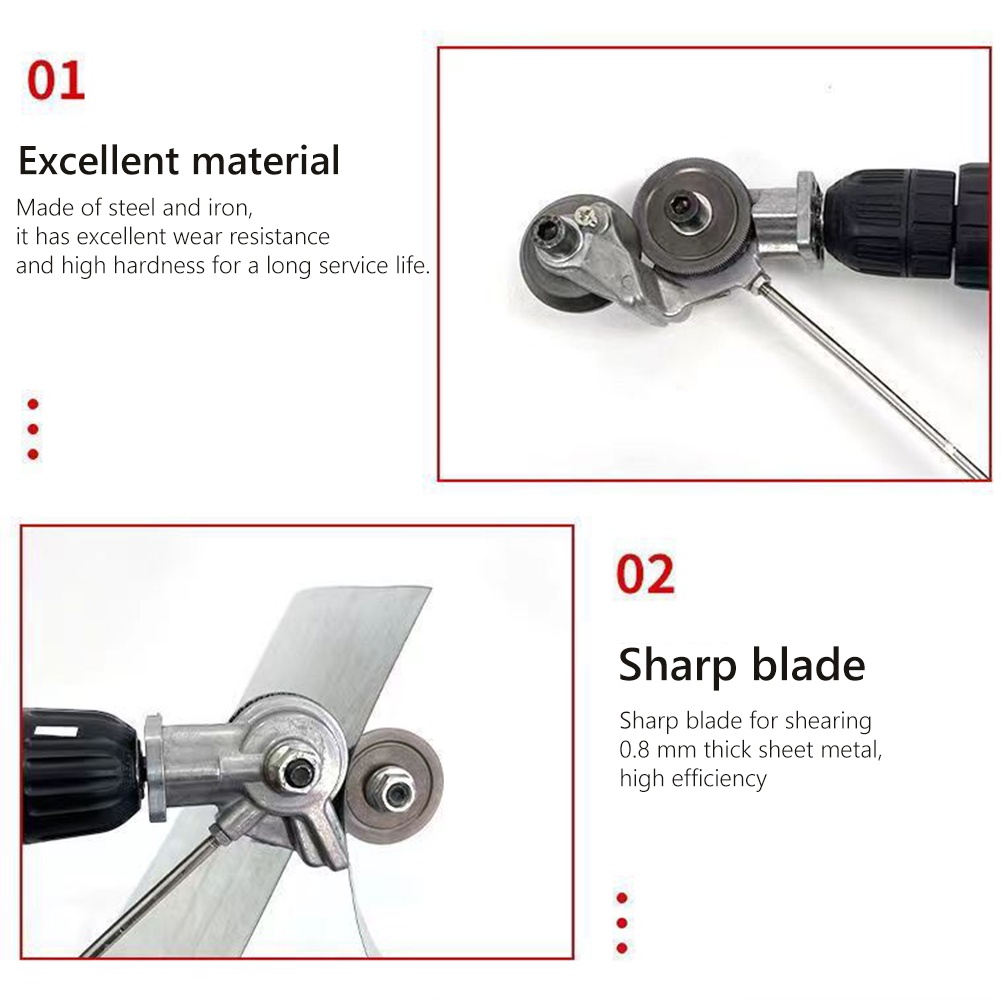 DIY Metal Sheet Cutter Free Cutting Tool Electric Drill Plate Cutter ...