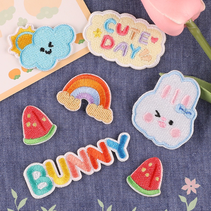 Pro Patch Store Cartoon Rabbit Series Diy Self-Adhesive Cloth Sticker ...