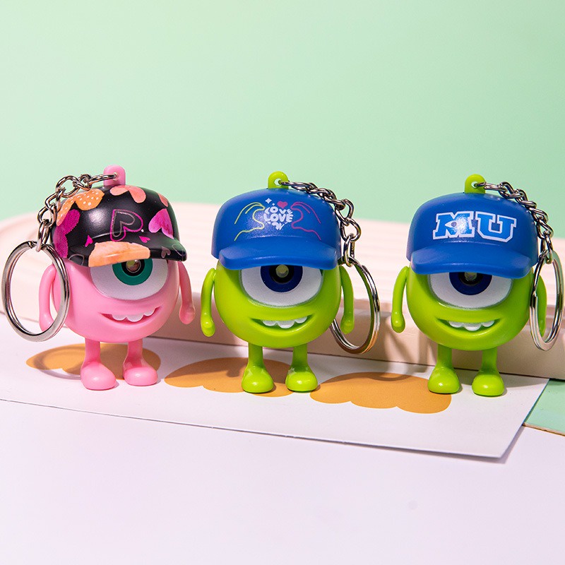 Disney Monsters University Mike Doll Keychain LED Light Sound Anime ...
