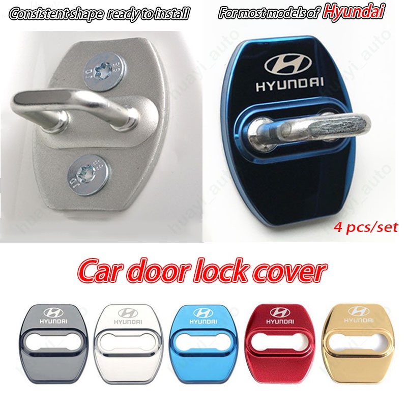 4pcs Stainless Steel Car Door Lock Cover for Hyundai HB20 Creta Tucson ...