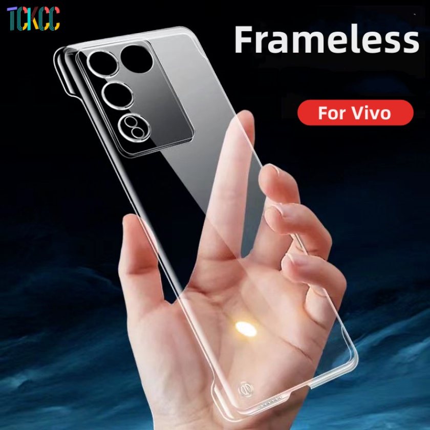 Simple Transparent Frameless Hard Phone Case For Vivo V27 Pro V27e V25 ...