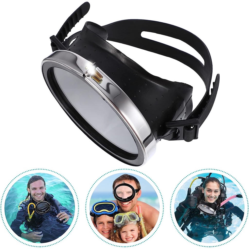 Single Lens Snorkel Retro Oval Dive Anti- Fog Anti- Leak Wide Vision ...