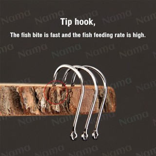 Nama 100Pcs Fishing Hook Stainless Set Barbed Fishing Hooks Fishing Accessories Fish Hook Set ...