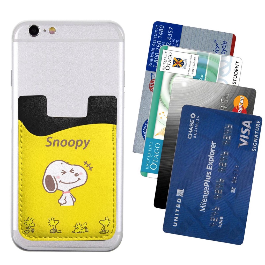 Snoopy PU Mobile Phone Card Package 2.4*3.5in Credit Card ID Holder ...