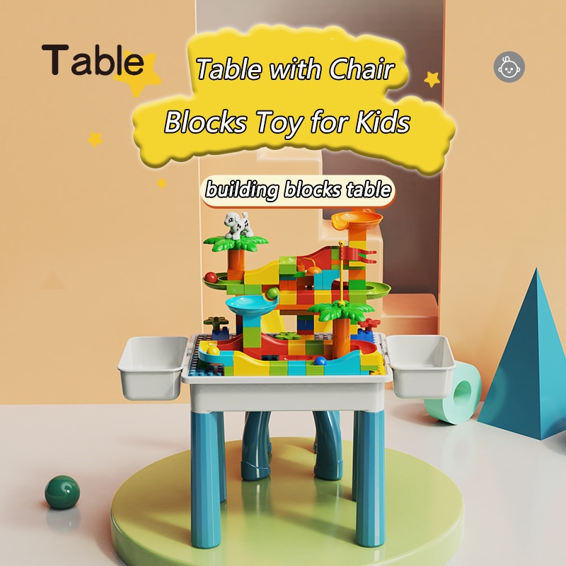Table and Chair for Kids Study Table Multifunction Set Building Blocks ...